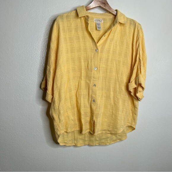 L*Space 100% Cotton Oversized Button Down Gene Top S | eBay