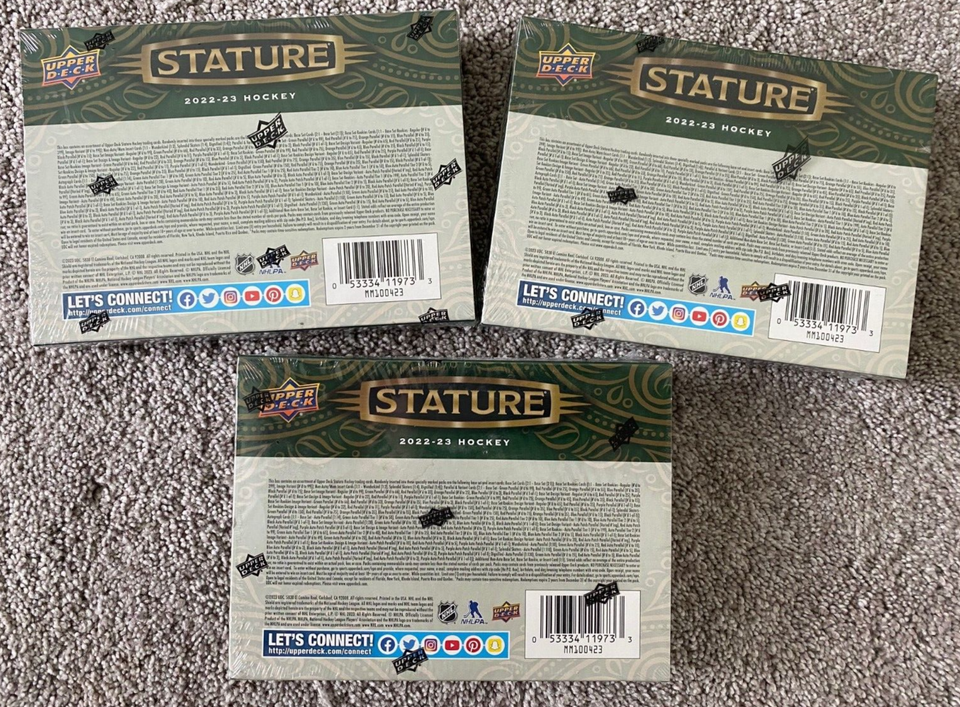 2022-23 Upper Deck Stature Sealed HOBBY BOX - Lot of 3 Boxes - Premium ...