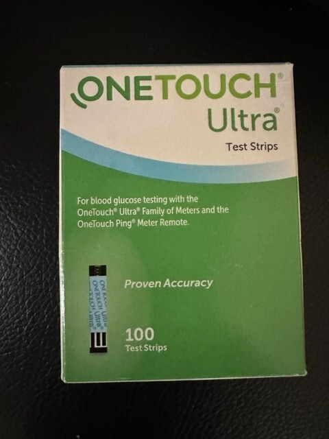 One Touch Ultra Blue Blood Glucose Test Strips - Box of 100/ 300 total ...