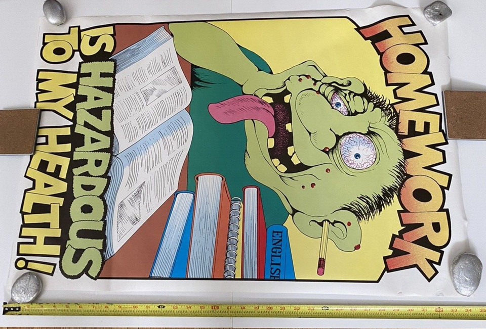 1979 PP-224 AA Sales Homework Is Hazardous To My Health Poster 23"X 35 ...