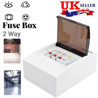 2 Way Consumer Unit Garage Power Supply Fuse Box Workshop Shed ...