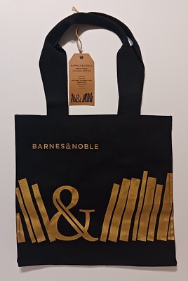BLACK & GOLD BARNES & NOBLE BOOK TOTE BAG NEW | eBay