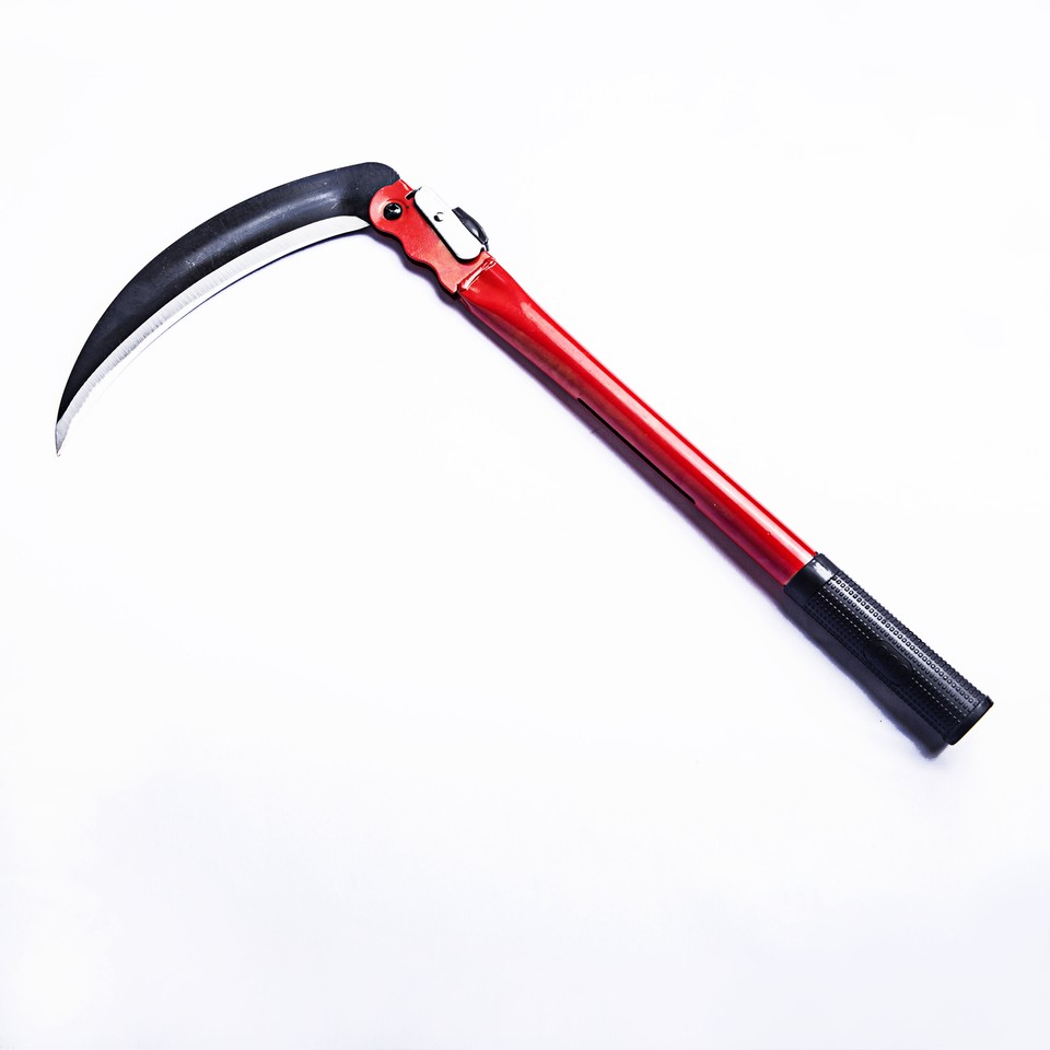 16" Foldable Scythe Sickle Steel Mowing Knife Grass Weed Cutter Yard ...