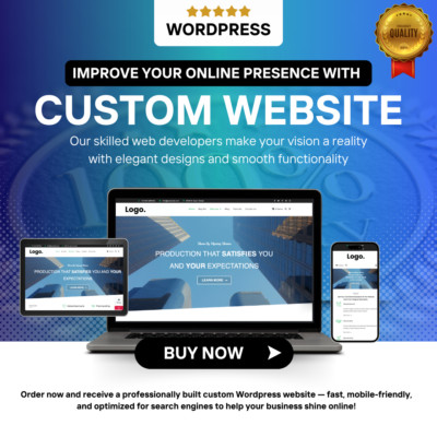 Custom Wordpress Website Development - Professional and Responsive Web ...