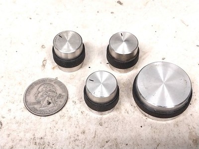 4 Nice Aluminum Capped Knob / Old Vintage Ham Radio Hifi Audio ...