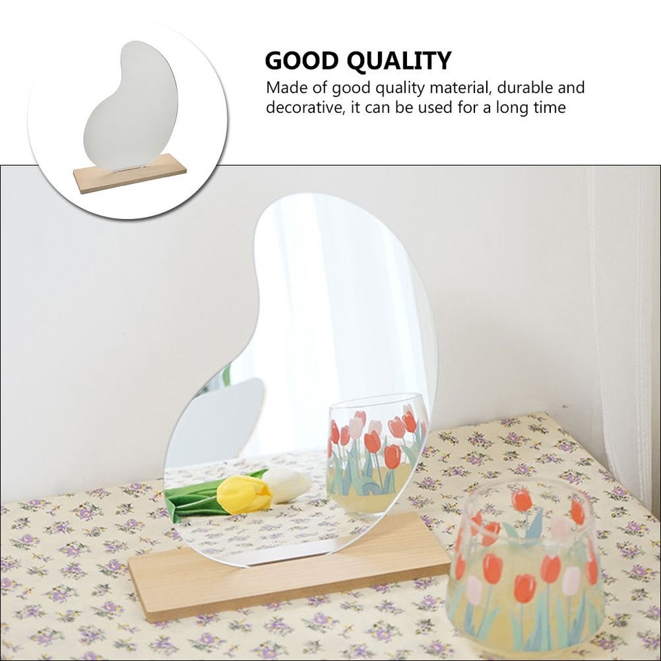 Decorative Irregular Desktop Mirror Creative Vanity Mirror Women Makeup ...