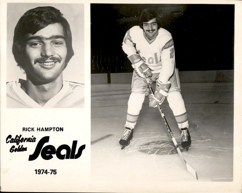 BR48 1970s Rare Original Photo RICK HAMPTON California Golden Seals Ice ...