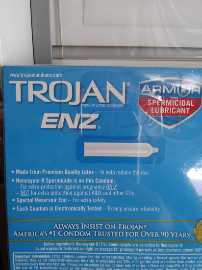 TROJAN ENZ Armor Premium Lubricant Latex Condom Retail Box 3ct/12ct ...