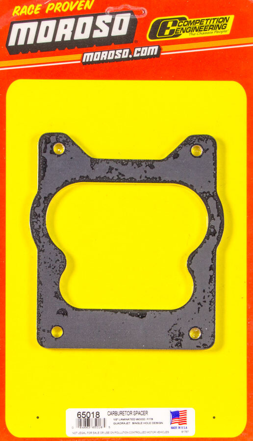 Moroso for Quadrajet Carburetor Spacer - Open Plenum - 1/2in - Wood ...