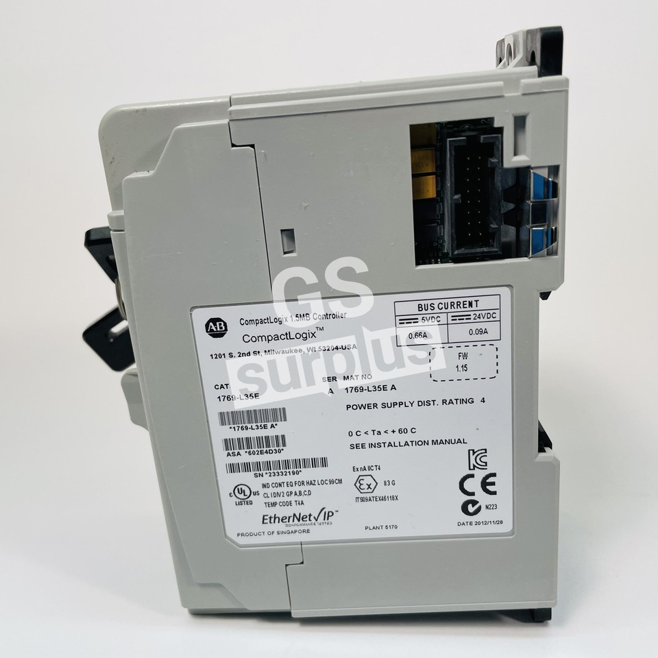 ALLEN BRADLEY 1769-L35E /A CompactLogix 1.5MB Controller | eBay