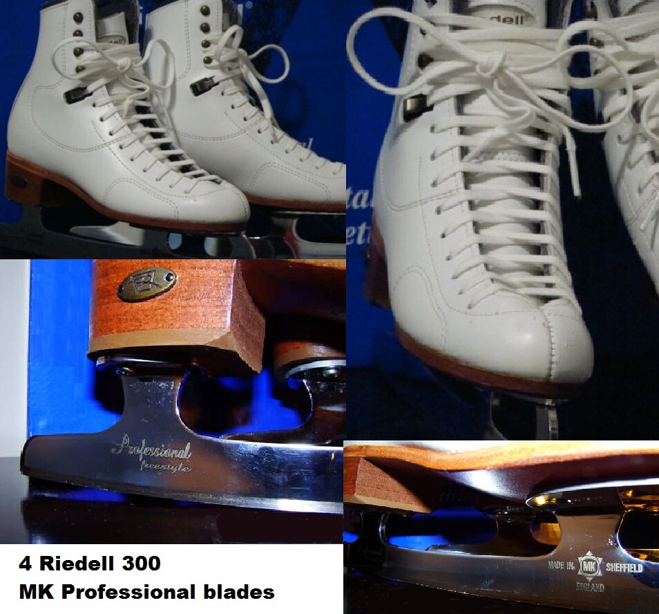 Ice Figure Skates RIEDELL 300 Made in USA w MK Professional blades ...