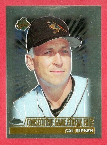 2000 TOPPS CHROME (BB) Cal Ripken Jr. "CONSECUTIVE GAME STREAK ENDS ...