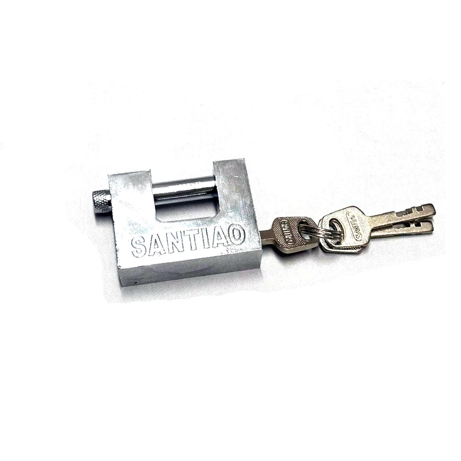 HEAVY DUTY Shackle Shutter Steel Container Padlock 3 Keys Safe Lock UK ...