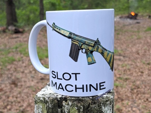Slot Machine FAL rifle Rhodesian Army style coffee mug | eBay