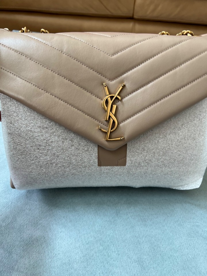 New Authentic YSL Saint Laurent Loulou Medium Quilted Shoulder Bag ...