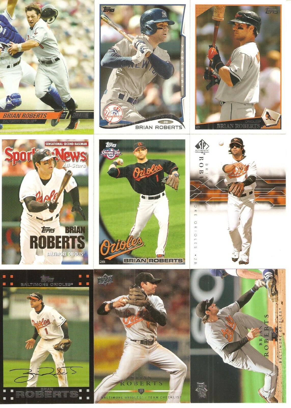 18 CARD BRIAN ROBERTS BASEBALL CARD LOT 527 | eBay