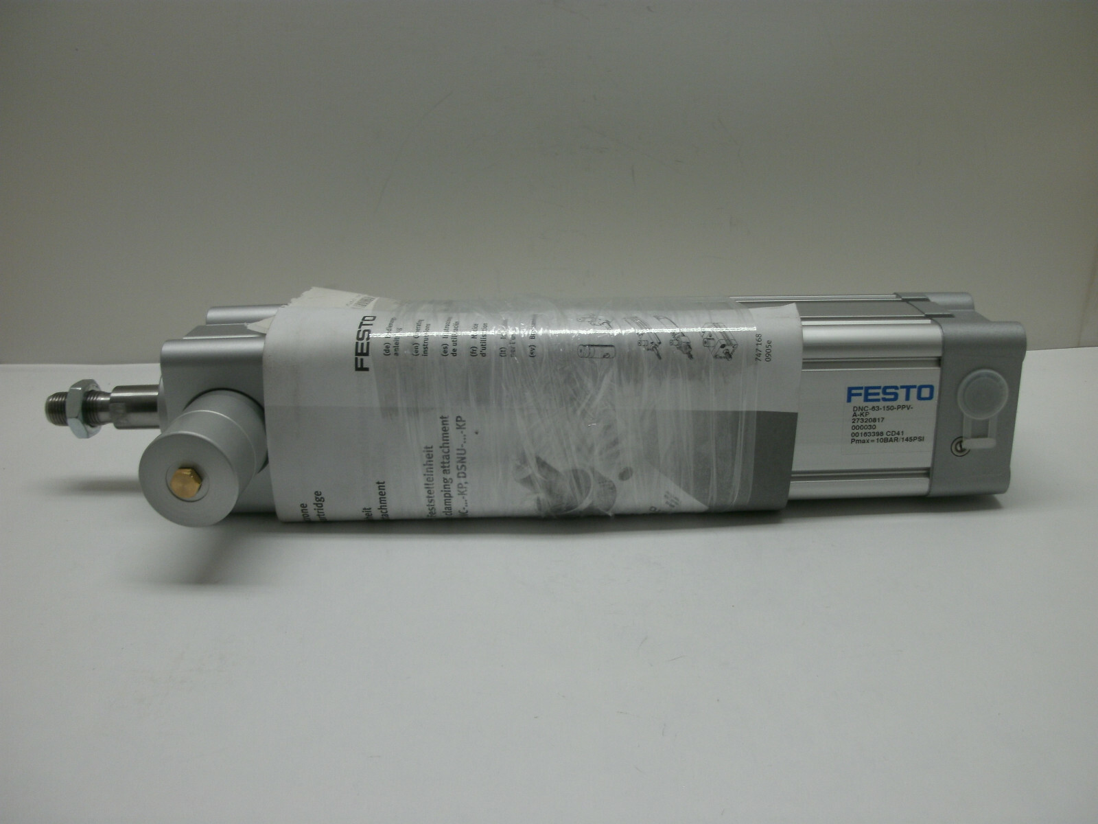 FESTO 163398 DNC-63-150-PPV-A-KP PNEUMATIC CYLINDER W/CLAMPING ...