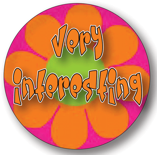 1 VERY INTERESTING FROM LAUGH IN 3" Pin Buttons HALLLOWEEN COSTUME PROP ...