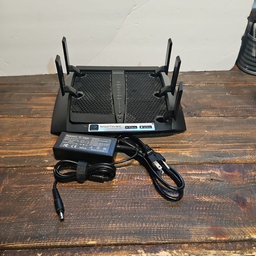 Netgear Nighthawk X6 AC3200 Wireless Tri-Band WiFi Router R8000 READ ...