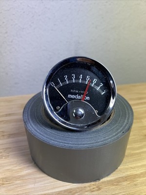 Vtg Medallion Illuminated 6/12V V6 V8 8000 RPM Tachometer Race Hot Rat ...