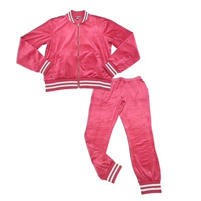 Kate and Mallory 2 Piece Velour Jacket w Joggers Pants Lounge Set ...