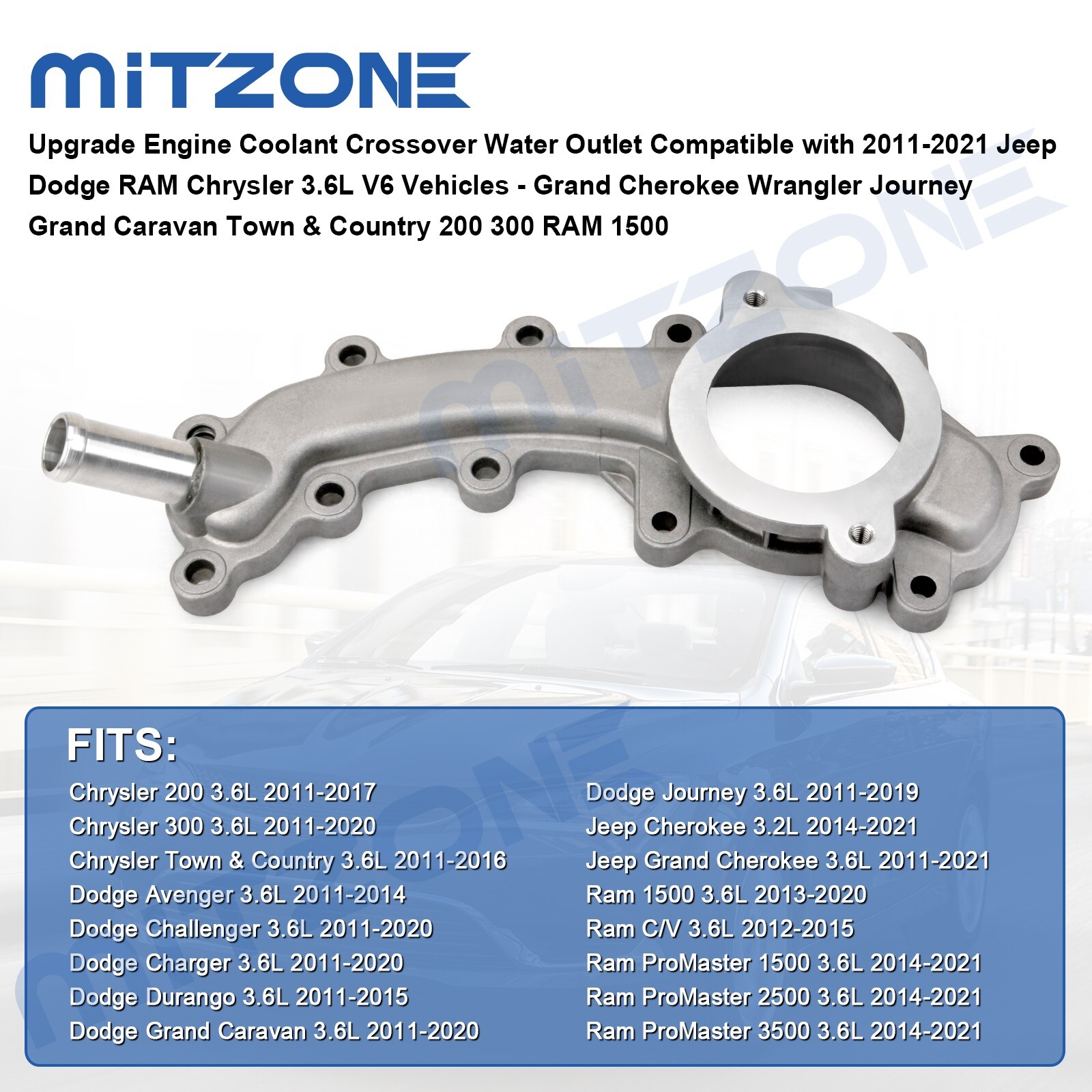 Upgrade Engine Coolant Crossover pipe for 2011-20 Dodge Challenger ...