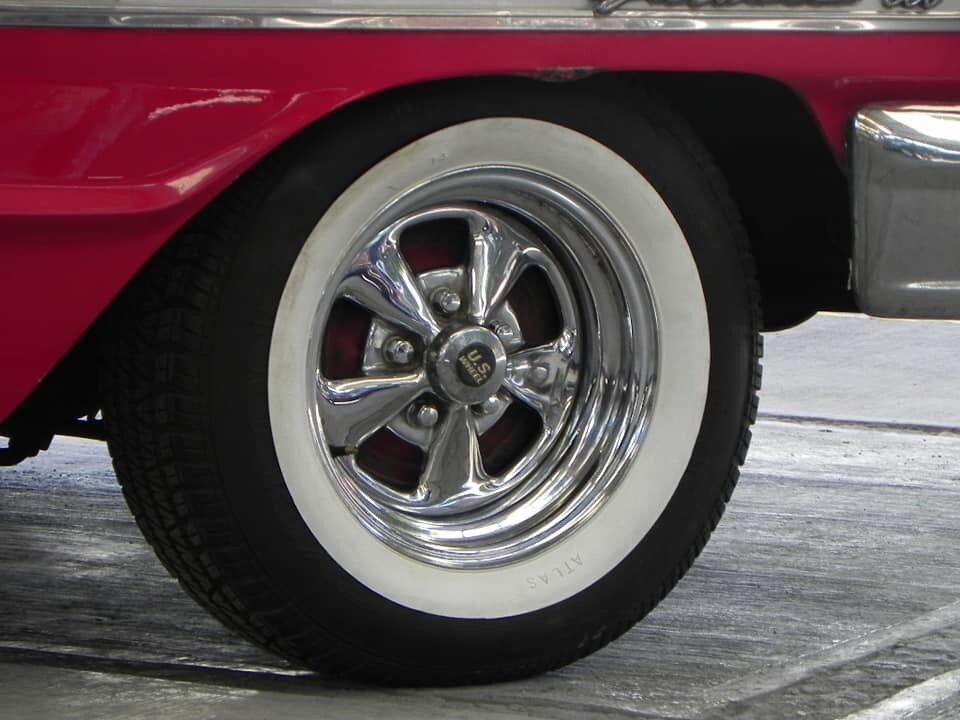 Atlas 13'' inch White Wall Portawall Tire insert Trim set For Car 4x #8 ...