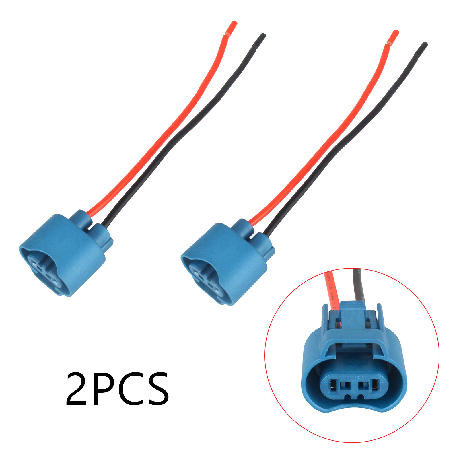 2 Wire Pigtail Female U 9005 HB3 Two Harness Head Light High Beam ...