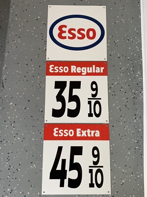 Esso Gasoline sign 3 piece vintage reproduction 1940-50s Pump Gas Oil ...
