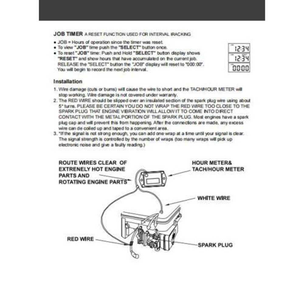 Tiny Tach Digital Hour Meter/Tachometer For Briggs & Stratton Kohler 2 ...