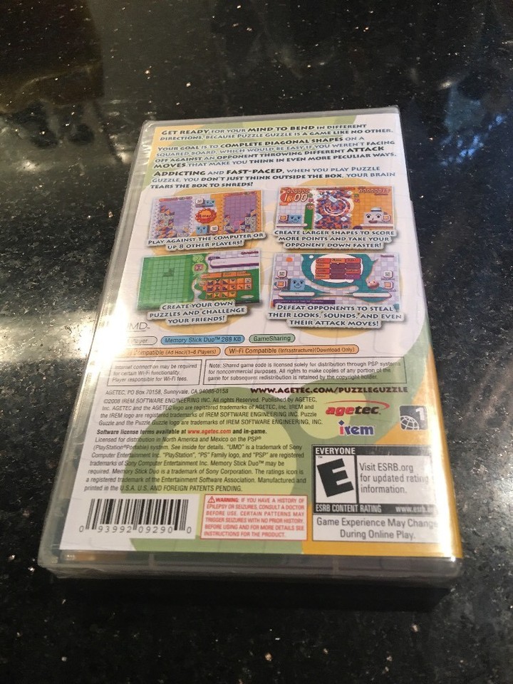 Puzzle Guzzle Sony PSP PlayStation Portable Brand new Factory Sealed ...