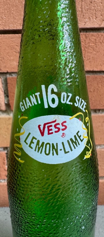 Vintage VESS Soda Pop Textured Green Bottle Beverage 16oz St. Louis ...