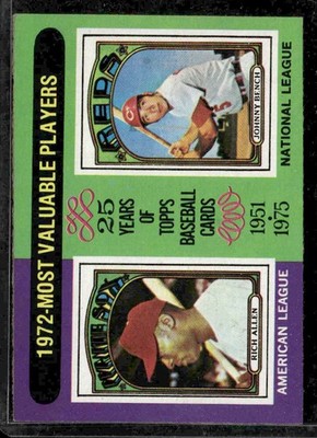 1975 Topps #210 1972 MVPs (Rich Allen / Johnny Bench) MVP EX - NM | eBay