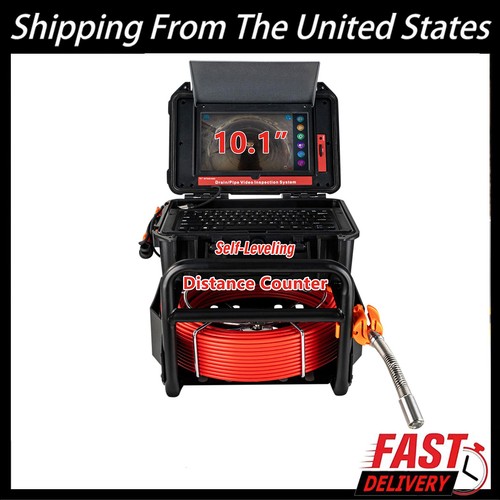 Sewer Camera Self-Leveling Drain Camera w/ 1080P HD 10.1" Touchscreen ...