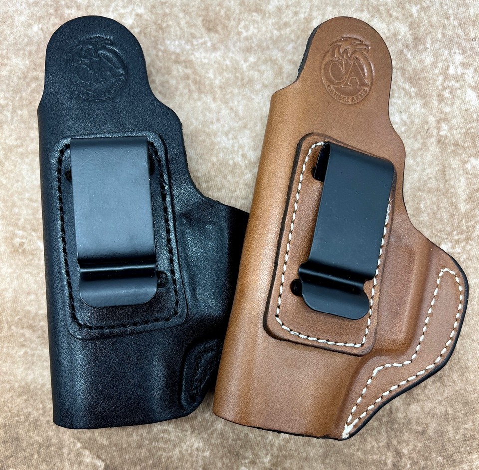 Right Hand Leather OWB Clip-On Holster -CHOOSE | eBay