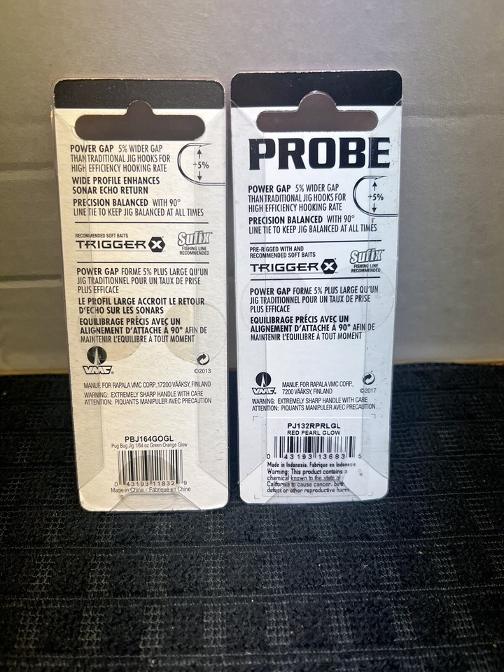 VMC Pug Bug And Probe Ultra Glow Ice Fishing Jig 2-Pack Lot | eBay