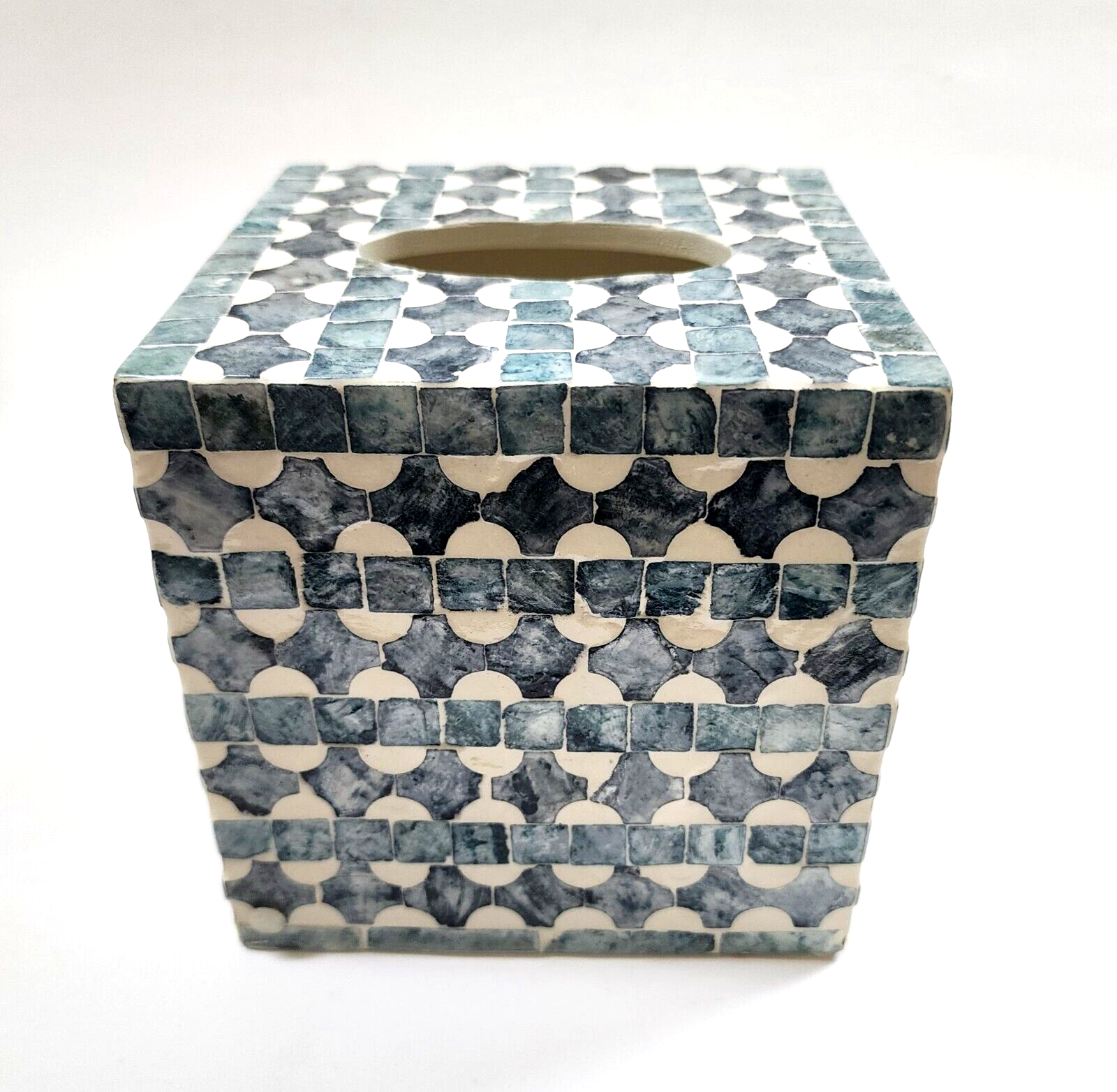 GRAY,OFF WHITE MOTHER OF PEARL MOP SHELL MOSAIC RESIN TISSUE,NAPKIN ...