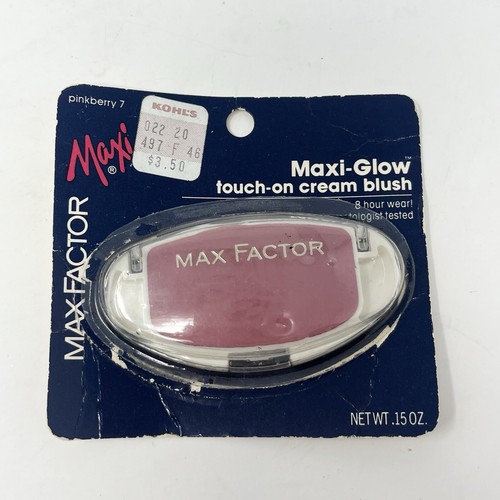VINTAGE MAX FACTOR MAXI-GLOW TOUCH ON CREAM BLUSH PINKBERRY 7 Prop | eBay