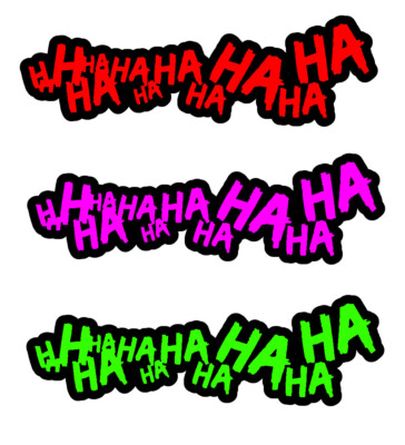 3x Joker Hahaha Serious Evil Body Windshield Car Sticker Decal 6" #Red ...