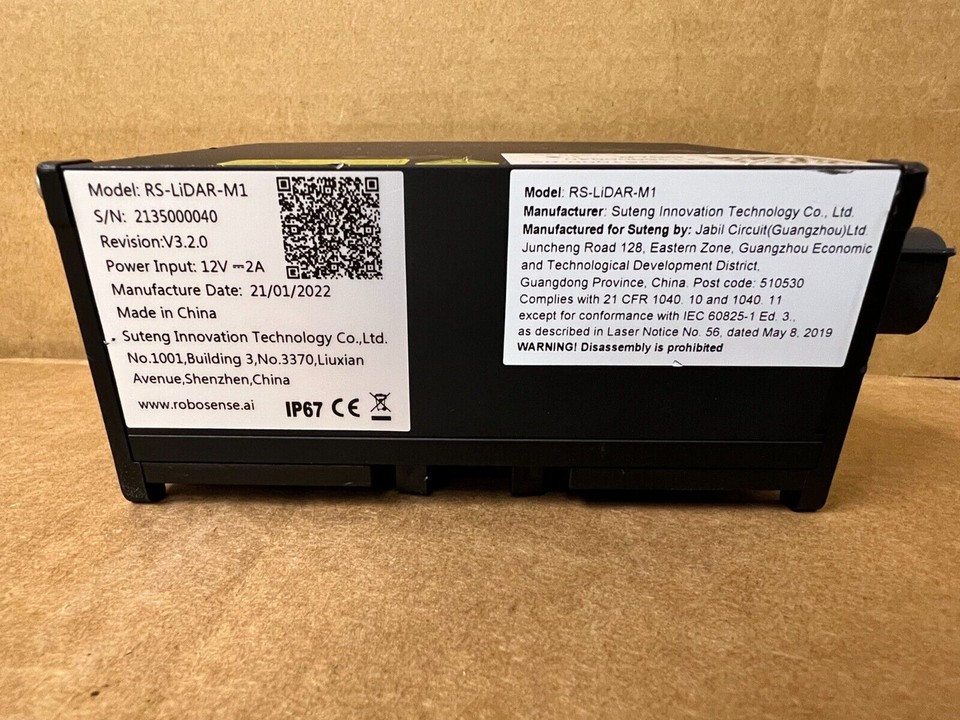 RoboSense RS-LiDAR-M1 v2 (200 m) Automotive-grade Solid-State LiDAR | eBay