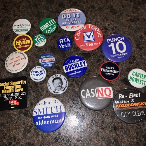 Lot Of Vintage Election Political Buttons Pins Badges | eBay