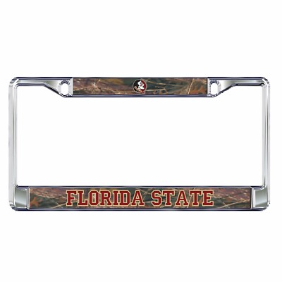 FSU FLORIDA STATE SEMINOLES Camo License Plate / Car Tag Frame | eBay