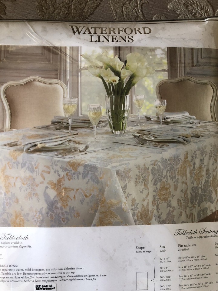$110 Luxury EVA WATERFORD LINENS TABLECLOTH Oblong 70”x144” 12 To 16 | eBay