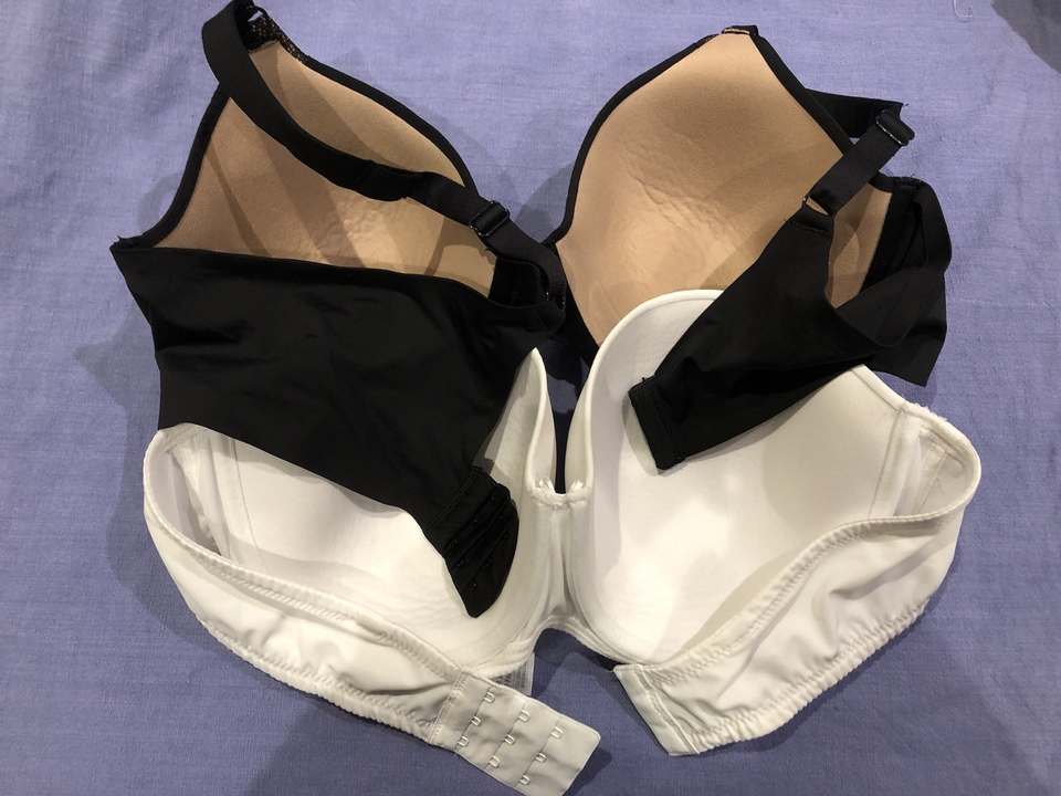2 x Pack bras M&S Warner's padded black white bandeau T-shirt bra Size ...