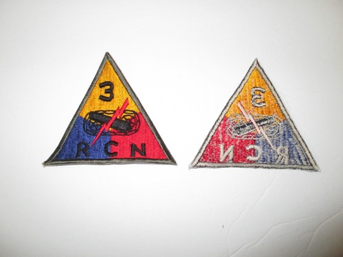 e4716 WW2 US Army Armored Tank Battalion Triangle 3 RCN 3rd ...