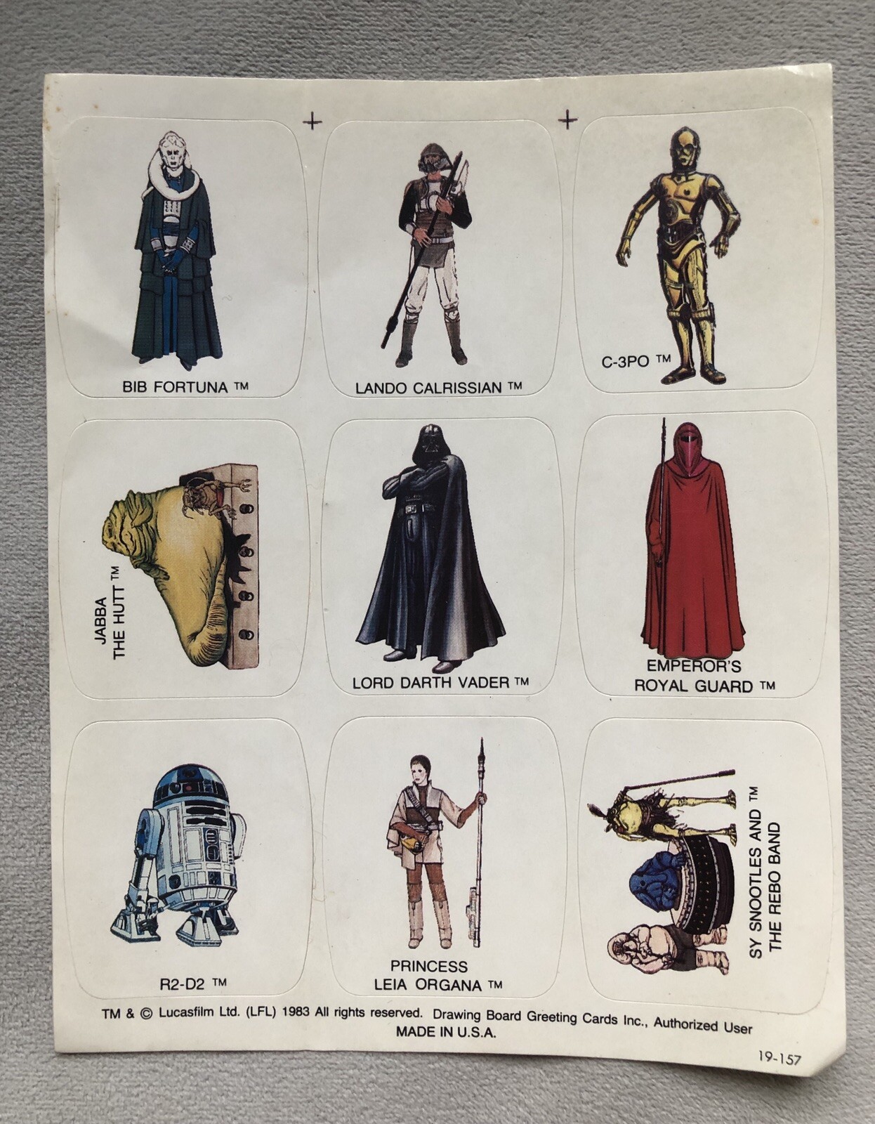 Vintage 1983 Star Wars Sticker Sheet, Unused Loose Sheet | eBay