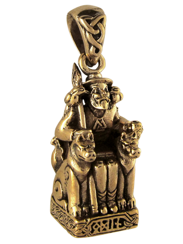 Bronze Odin the All Father Pendant Dryad Design Asatru Norse Runes ...