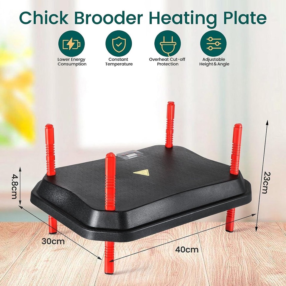 SMART BROODER HEATING PLATE, 30x40cm 50W Chick Heating Plate for 30 ...