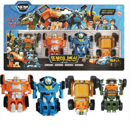 Tobot V New Mini Transforming Robot Car Toy 4pcs Set Evolution Y ...