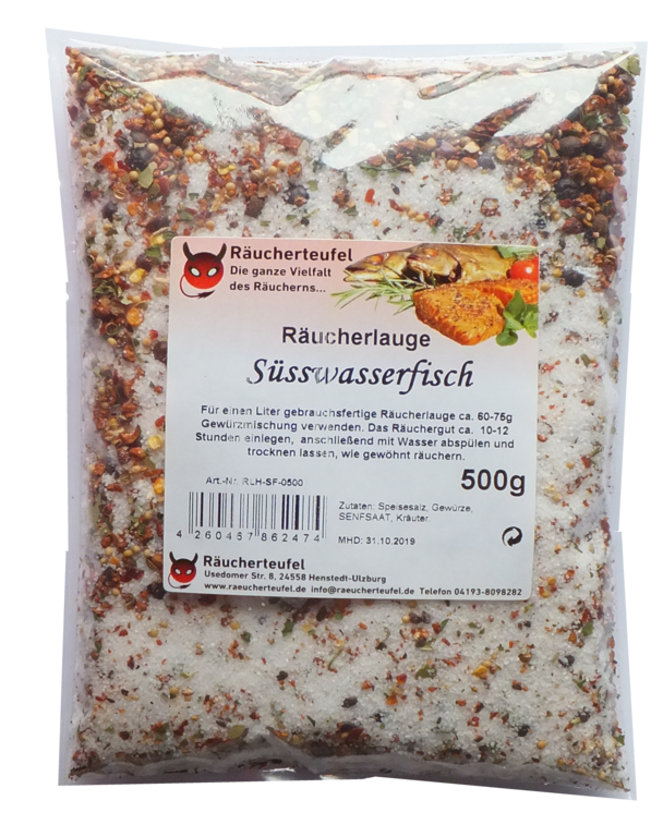 Räucherlauge Süßwasserfisch 500g, (Räucherhaken, Matjes, Fischgewürz ...